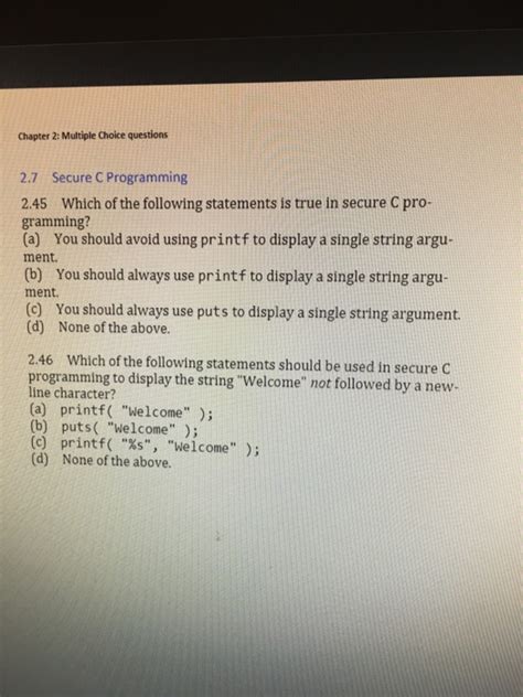 Solved 22 A Simple C Program Printing A Line Of Text 21
