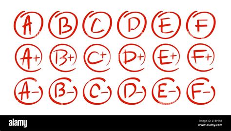 School Exam Doodle Marks Hand Drawn Test Grade Stock Vector Image And Art Alamy