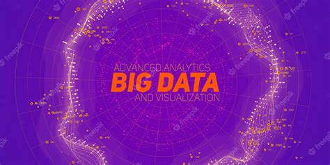 Free Vector Abstract Big Data Visualization Blue Flow Of Data As