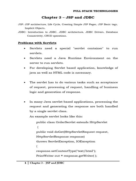 Unit 3 Jspandjdbc Pdf Java Programming Language Databases