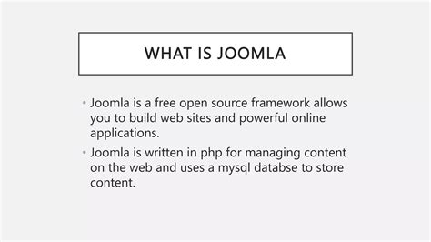 Joomla And Cms Pptx