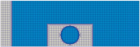 top illustration of the boundary fitted mesh used for the reference