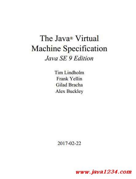 Java虚拟机规范第9版 Pdf 下载java知识分享网 免费java资源下载