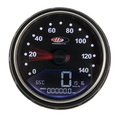 Speedometer Rev Counter SIP 2 0 140 km h mph 14 000 Umin rpm round Ø 70 mm face black