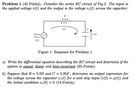 Solved Problem Points Consider The Series RC Circuit Chegg