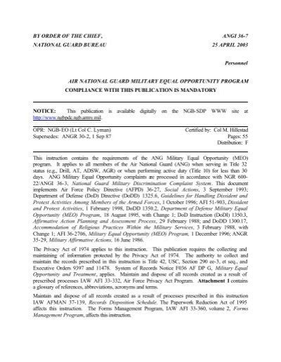 Angi 36 7 Ang Meo Program Department For Military Affairs