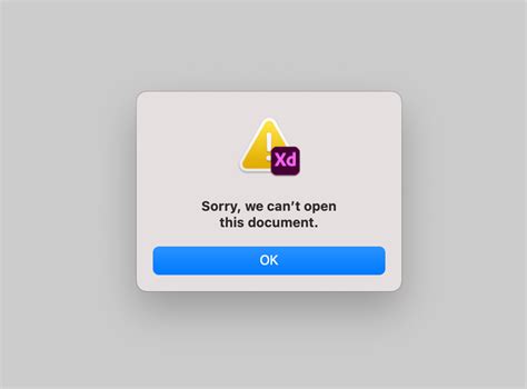 sorry we can t open this document adobe xd erro adobe product
