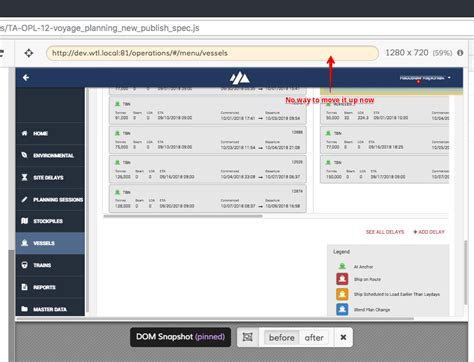 No Possibility To Drag And Drop To The Top Of The Window When Cypress