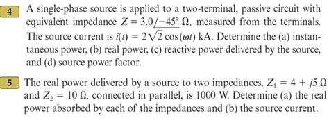 solved a single phase source is applied to a two terminal