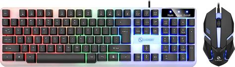 Amazon Gaming Keyboard And Mouse Wired Luminous Mechanical Keyboard Hand Feeling Portable