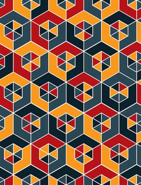 Premium Vector Regular Colorful Textured Endless Pattern With Cubes Continuous Bright