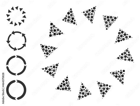 rounded dot combination rotate ccw vector collage is based on rotate