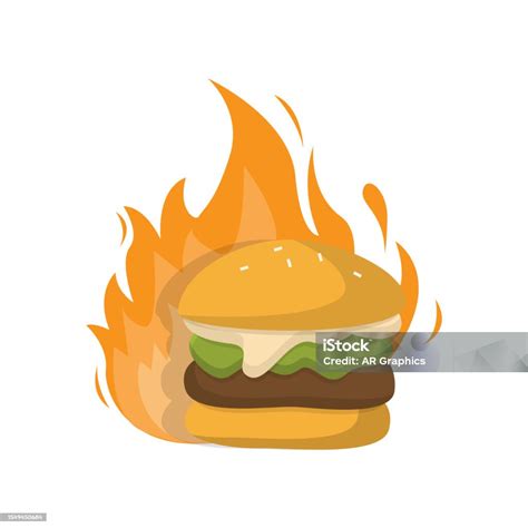 햄버거 로고 패스트 푸드 디자인 빵과 고기 벡터 일러스트레이션 기호 템플릿 가공육에 대한 스톡 벡터 아트 및 기타 이미지