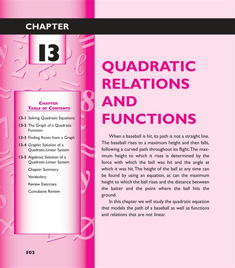 SOLUTION Quadratic Relations And Functions Lesson With Examples And Exercises Maths Studypool