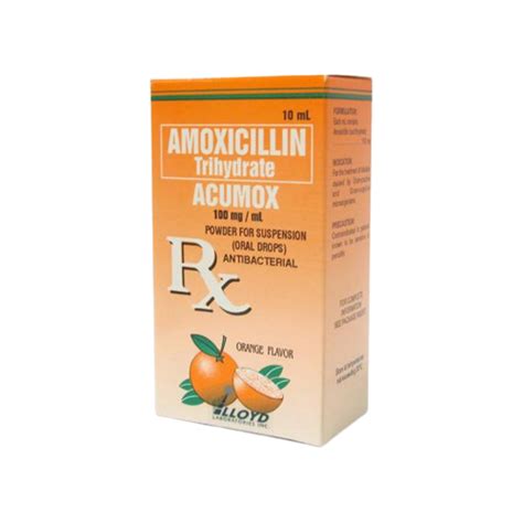 Acumox Amoxicillin Trihydrate 100mg Ml Powder For Suspension Oral