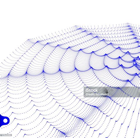 잔물결 효과가있는 3d 물결 모양의 배경 설계를 위한 그리드 표면입니다 벡터 그림입니다 0명에 대한 스톡 벡터 아트 및 기타 이미지 Istock