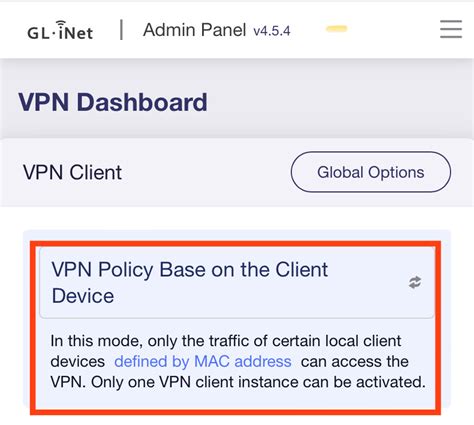 Flint 2 Gl Mt6000 Vpn Policy Base On The Client Device Ipv4 Vs