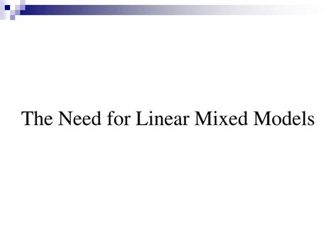 PPT Linear Mixed Models An Introduction PowerPoint Presentation Free Download ID