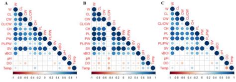 Correlograms Showing The Relationships Between Morphometric Download Scientific Diagram