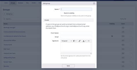 Restricting Visibility With User Groups Churchsuite Support Articles