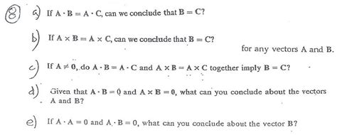 solved if a b a c can we conclude that b c if a x