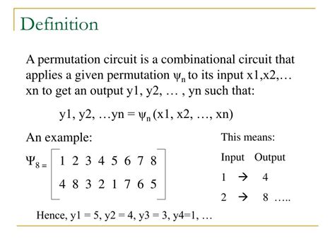 PPT PERMUTATION CIRCUITS PowerPoint Presentation Free Download ID