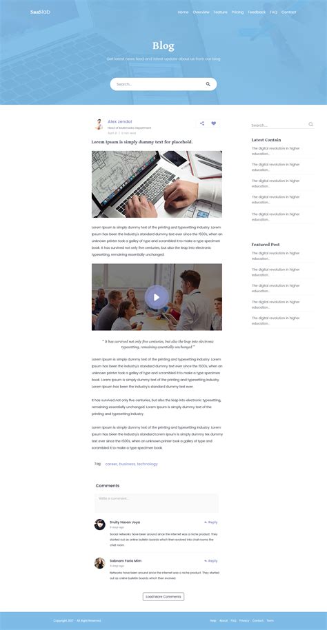 SaaSLab Software SaaS And WebApp XD Template By Envalab ThemeForest