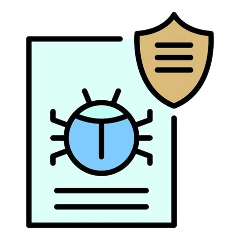 Premium Vector Hacker Bug Icon Outline Hacker Bug Vector Icon Color