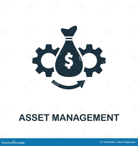 vectorsymbool voor asset management creatief teken van de inzameling