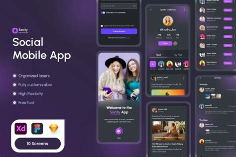 15 Figma Social Media App Ui Kits For Engaging Social Network Designs
