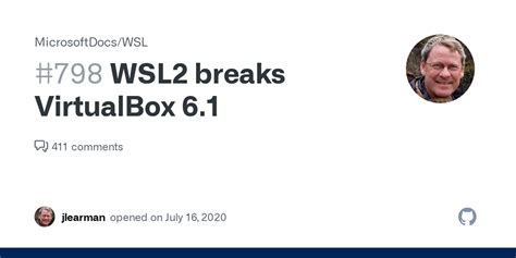 WSL Breaks VirtualBox Issue MicrosoftDocs WSL GitHub