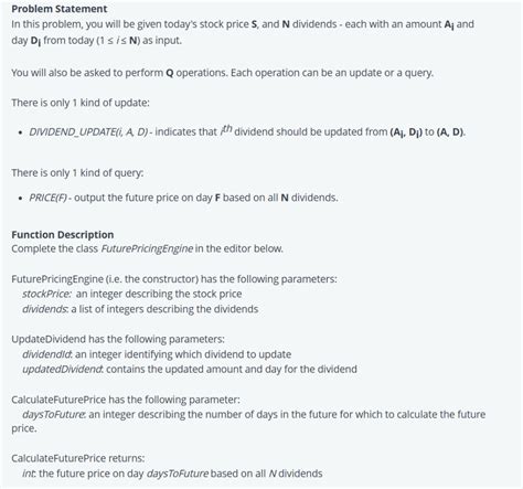Solved Public Futurepricingengineuint64t Stockprice