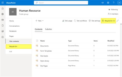 How To Restore A Deleted Document Library In Sharepoint Online