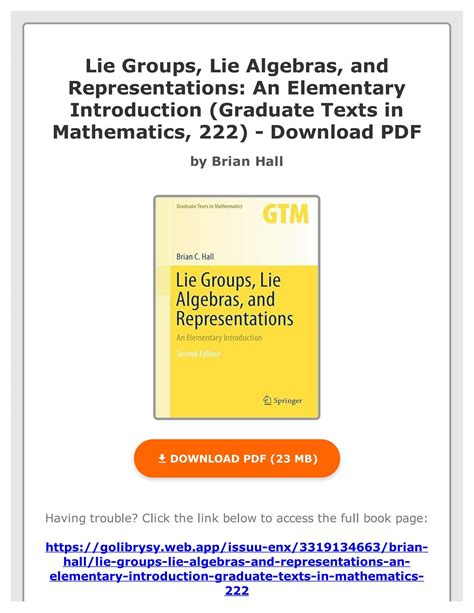 Ebook Lie Groups Lie Algebras And Representations An Elementary