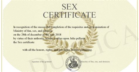 sex certificate