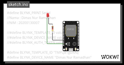 Dimas Nur Ramadhan 20200120007 Quiz 5 Wokwi Esp32 Stm32 Arduino