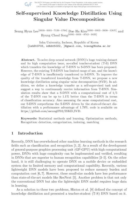 Pdf Self Supervised Knowledge Distillation Using Singular €¦ · Self Supervised Knowledge