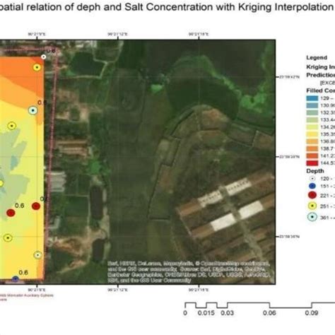 Kriging Interpolation Map Of Tds For Selected Effected Zone In Kodda Download Scientific