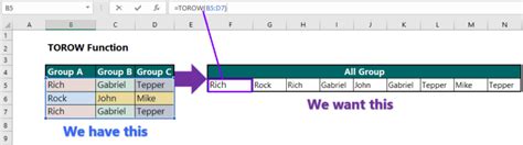 Excel Torow Function 2 Examples Wikitekkee