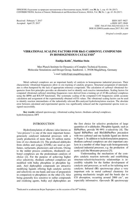 Pdf Vibrational Scaling Factors For Rhi Carbonyl Compounds In