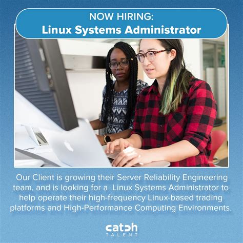Were Looking For A Linux Systems Admin For A Key Role With One Of Our… Catch Talent