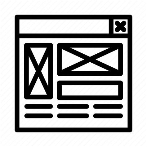 wireframe web design user interface user experience technology icon