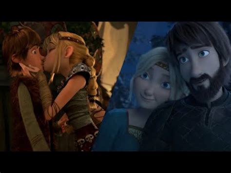 Every Time Hiccup Astrid Kiss On The Lips Hd Youtube