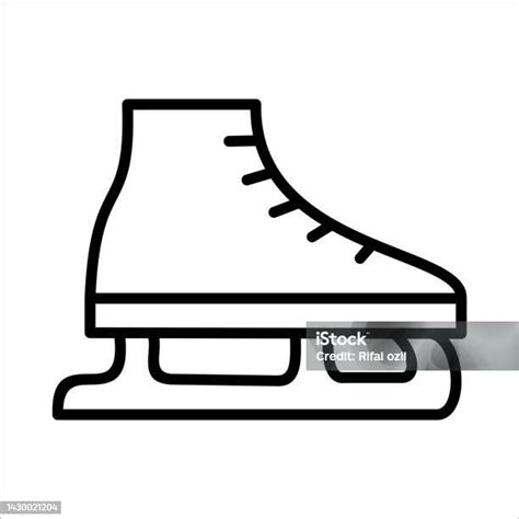 아이스 스케이팅 아이콘 로고 디자인 벡터 템플릿 일러스트 레이 션 기호 및 심볼 픽셀 완벽 디자인 요소에 대한 스톡 벡터 아트 및 기타 이미지 디자인 요소 스키