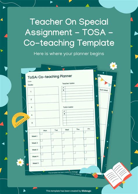 Teacher On Special Assignment Tosa Co Teaching Template Presentation