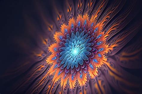 premium photo 3d abstraction fractal generative ai