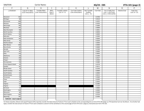 Form Ifta 100 Download Printable Pdf Or Fill Online Ifta Quarterly Fuel