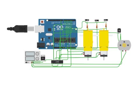 Circuit Design Fire Fighting Robot Tinkercad