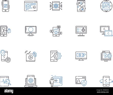 Internet Outline Icons Collection Net Web Online Wifi Webbing