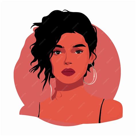 Premium Vector Fashionable Girl Flat Vector Illustration
